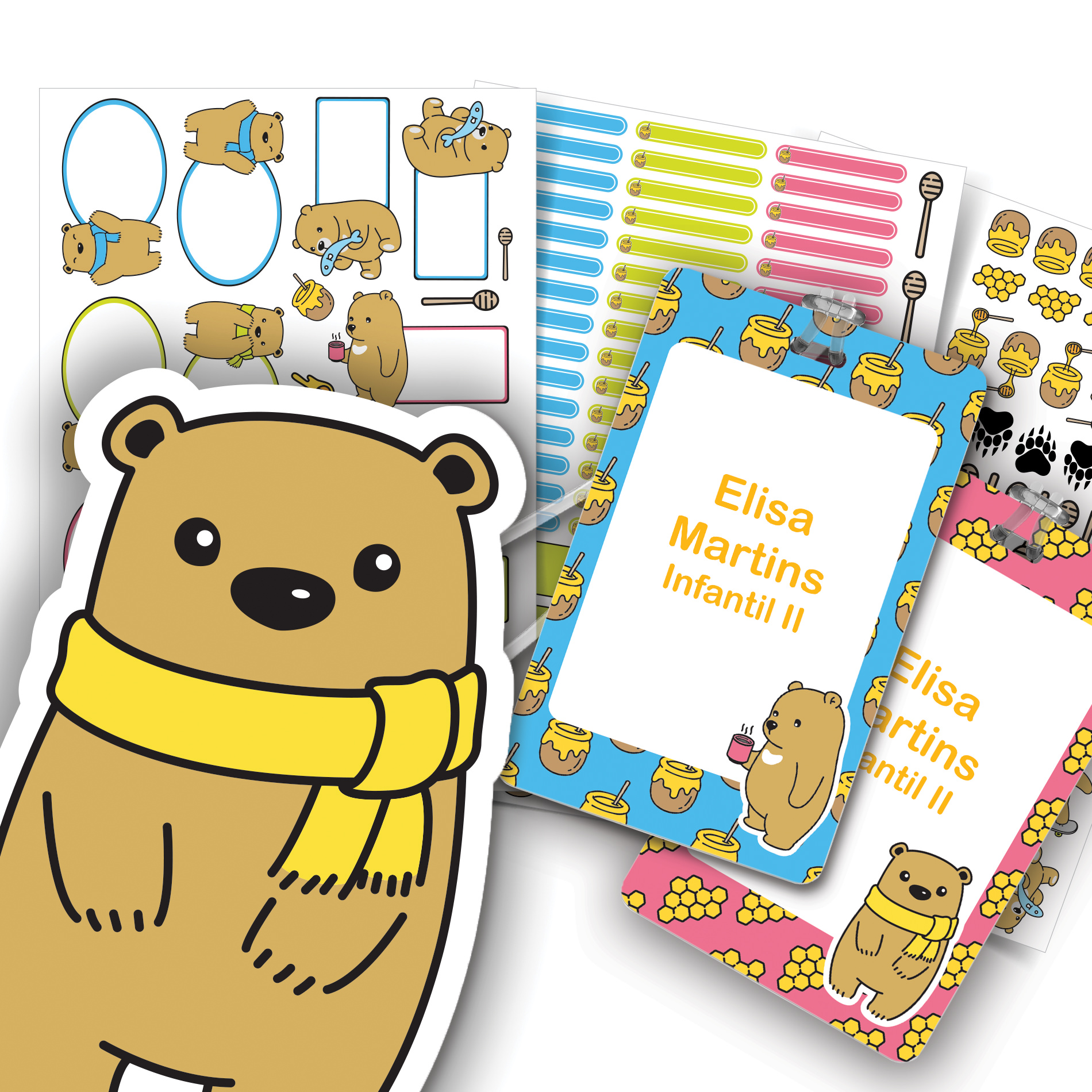 Etiquetas Escolares Personalizadas Ursinhos